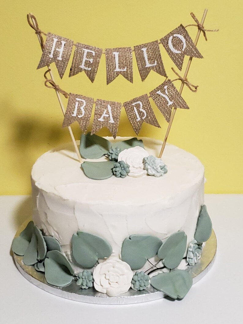 Hello Baby Banner Hello Baby Cake Topper IT'S A GIRL | Etsy