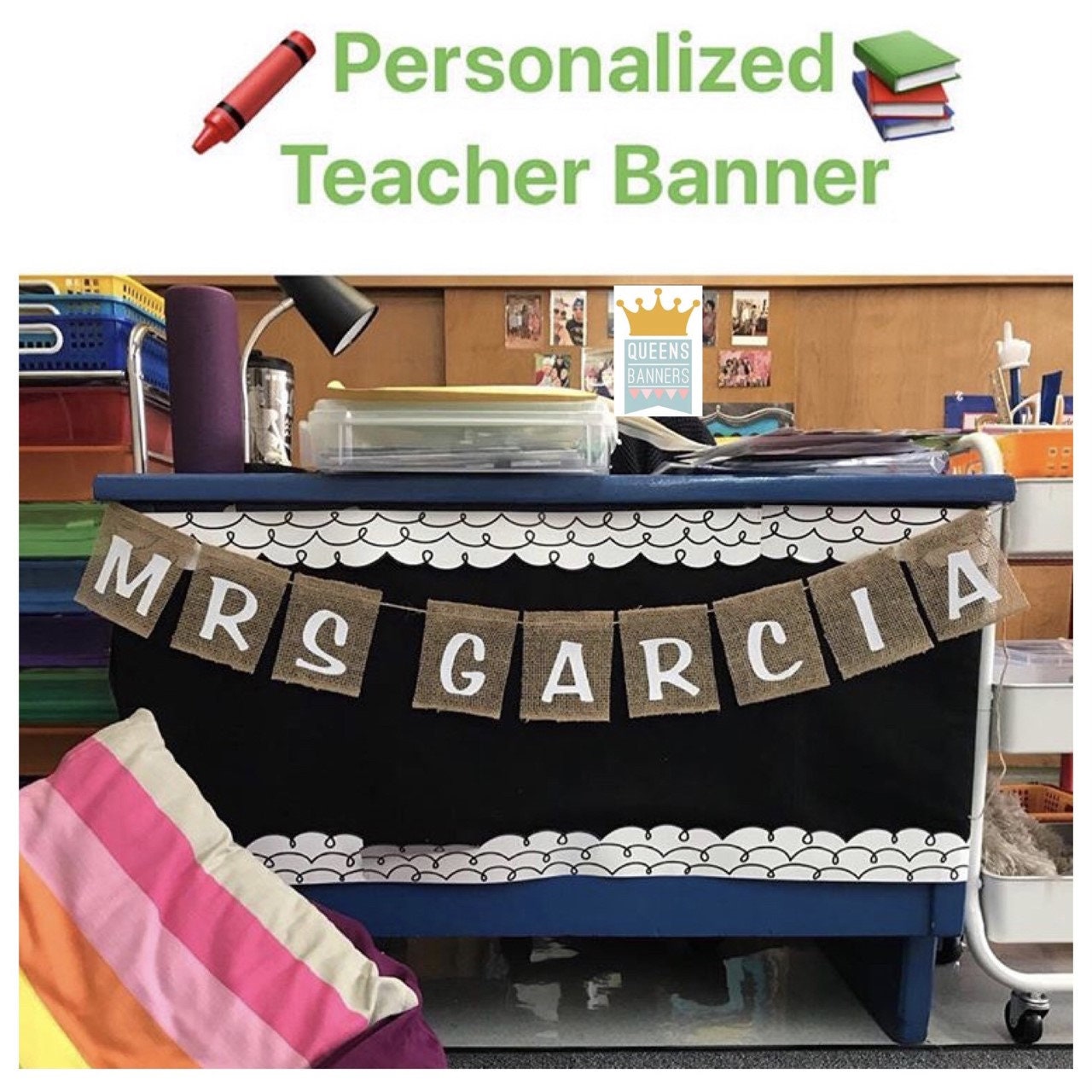 Teacher Banner, Classroom Banner, Teacher Gifts, Teacher Desk Decor ...
