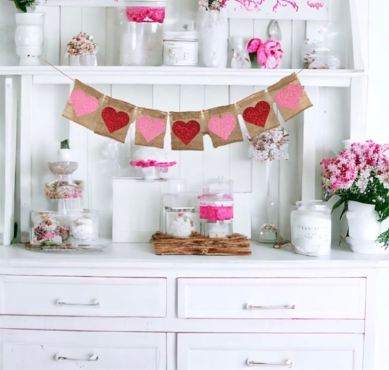 Valentines Day Banner, Heart Banner, Xo Xo Banner, Wedding Banner, Vday ...