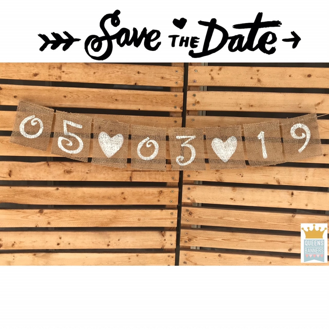 Wedding Banner, Save the Date Banner, Save the Date, Anniversary Date ...