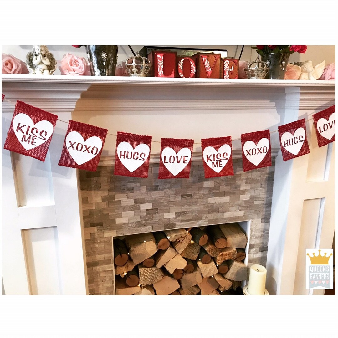 Valentines Day Banner, Love Banner, Xo Xo Banner, Wedding Banner, Vday ...