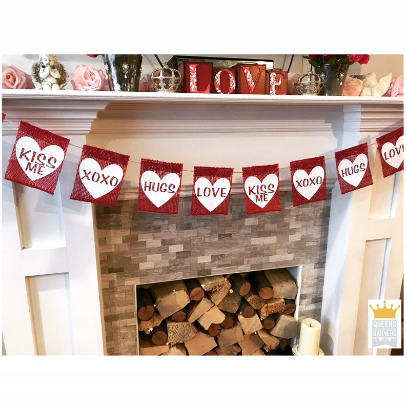 Valentines Day Banner, Love Banner, Xo Xo Banner, Wedding Banner, Vday ...
