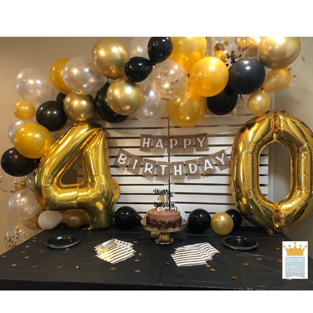 Happy Birthday Banner, Birthday Banner, Burlap Banner, Rustic Party ...