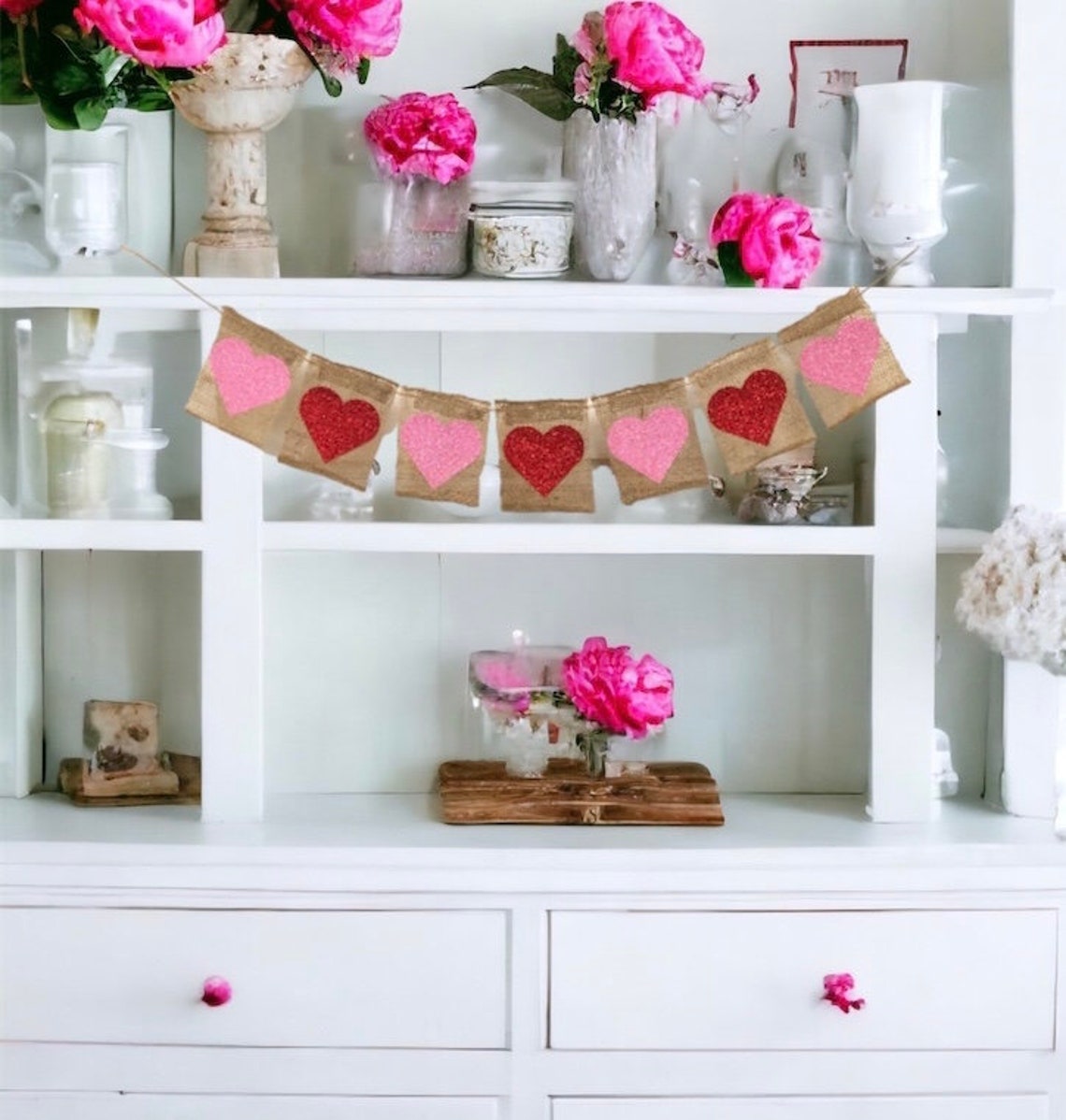 Valentines Day Banner, Heart Banner, Xo Xo Banner, Wedding Banner, Vday ...