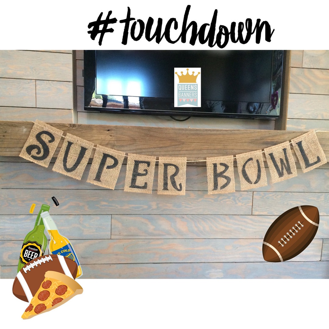 Super Bowl Banner, Super Bowl Party, Super Bowl, Super Bowl Decor ...