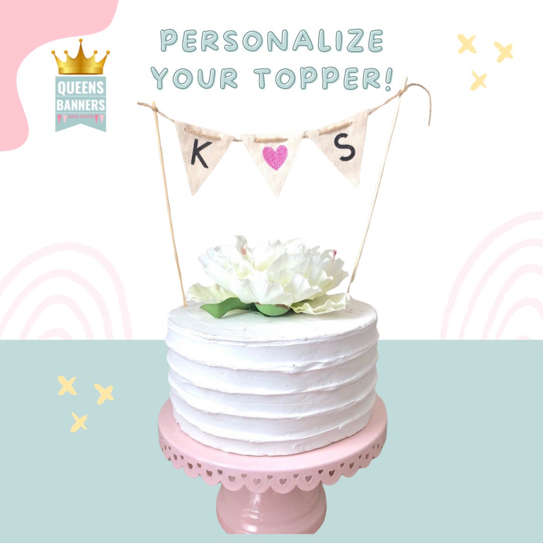 Cake Bunting, Personalized Cake Topper, Cake Topper, Cake Toppers, Mini ...