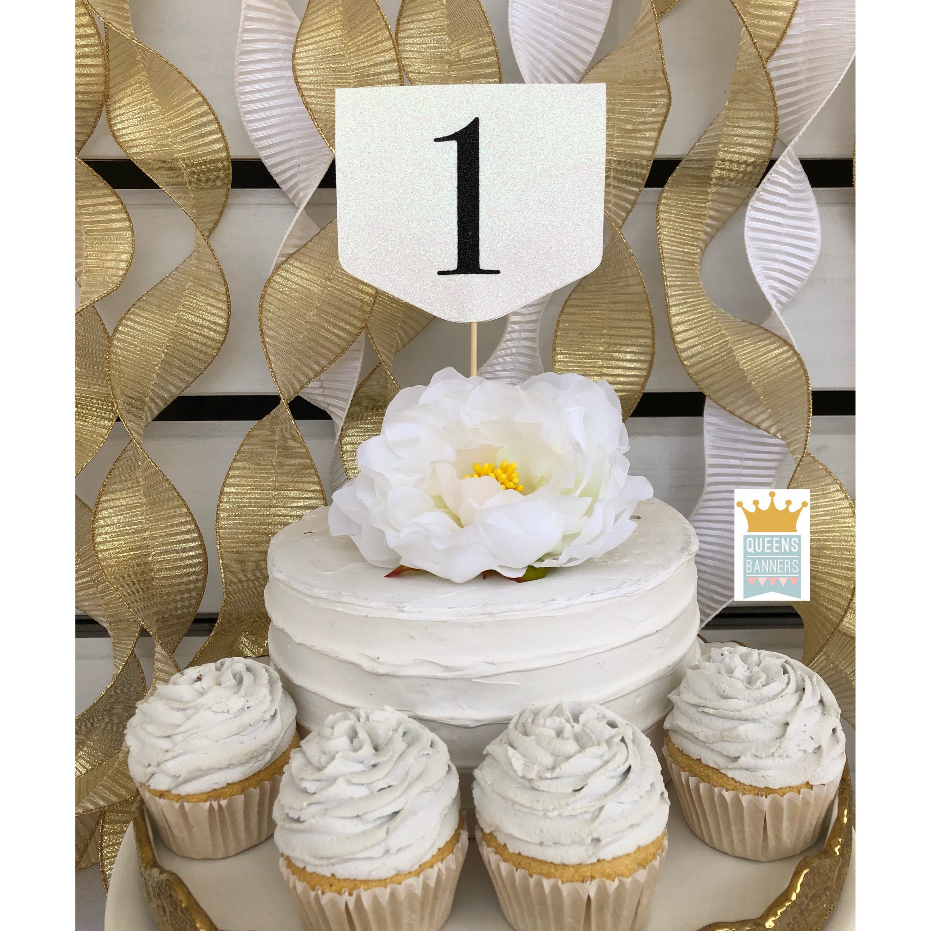 Birthday Cake Topper, Birthday Flag, Number Flag, Cake Smash Flag, 1/2 ...