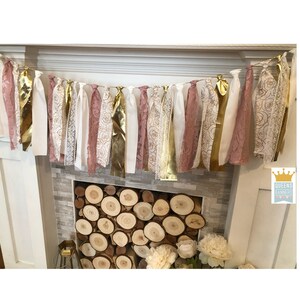 Mothers Day Garland, Mothers Day Decor, Pink and Gold Garland, Pink and ...