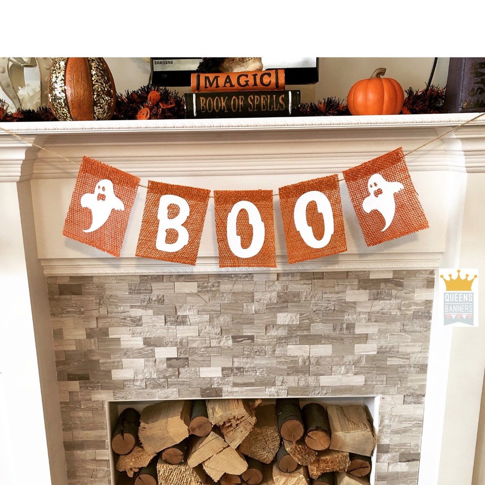 Halloween Banner, Boo Banner, Trick or Treat Banner, Halloween Birthday ...