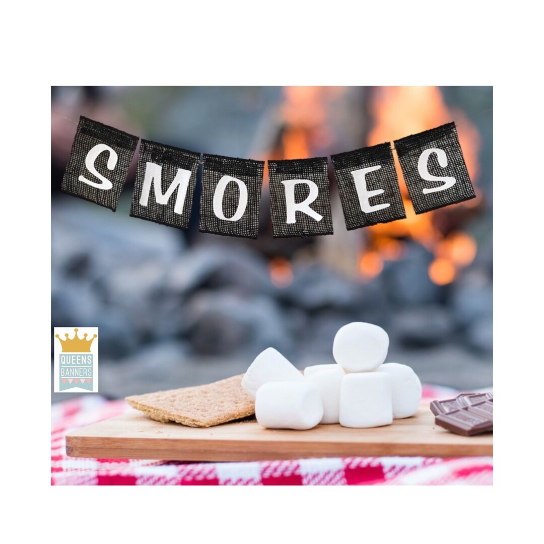 Smores Banner, Smores Bar, S'mores Banner, Sweets Banner, Sweets Table ...