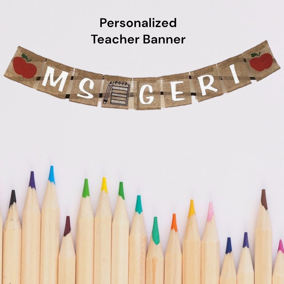 Teacher Banner, Classroom Banner, Teacher Gifts, Teacher Desk Decor ...