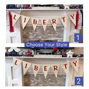Liberty Banner, Happy 4th of July Banner, 4th of July Banner, Patriotic ...