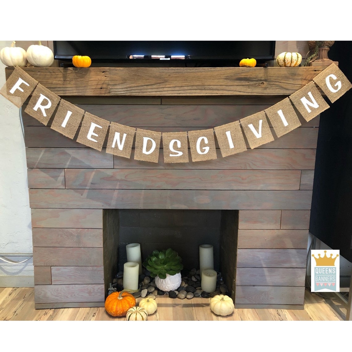 Friendsgiving Banner Friendsgiving Decor Give Thanks Banner - Etsy