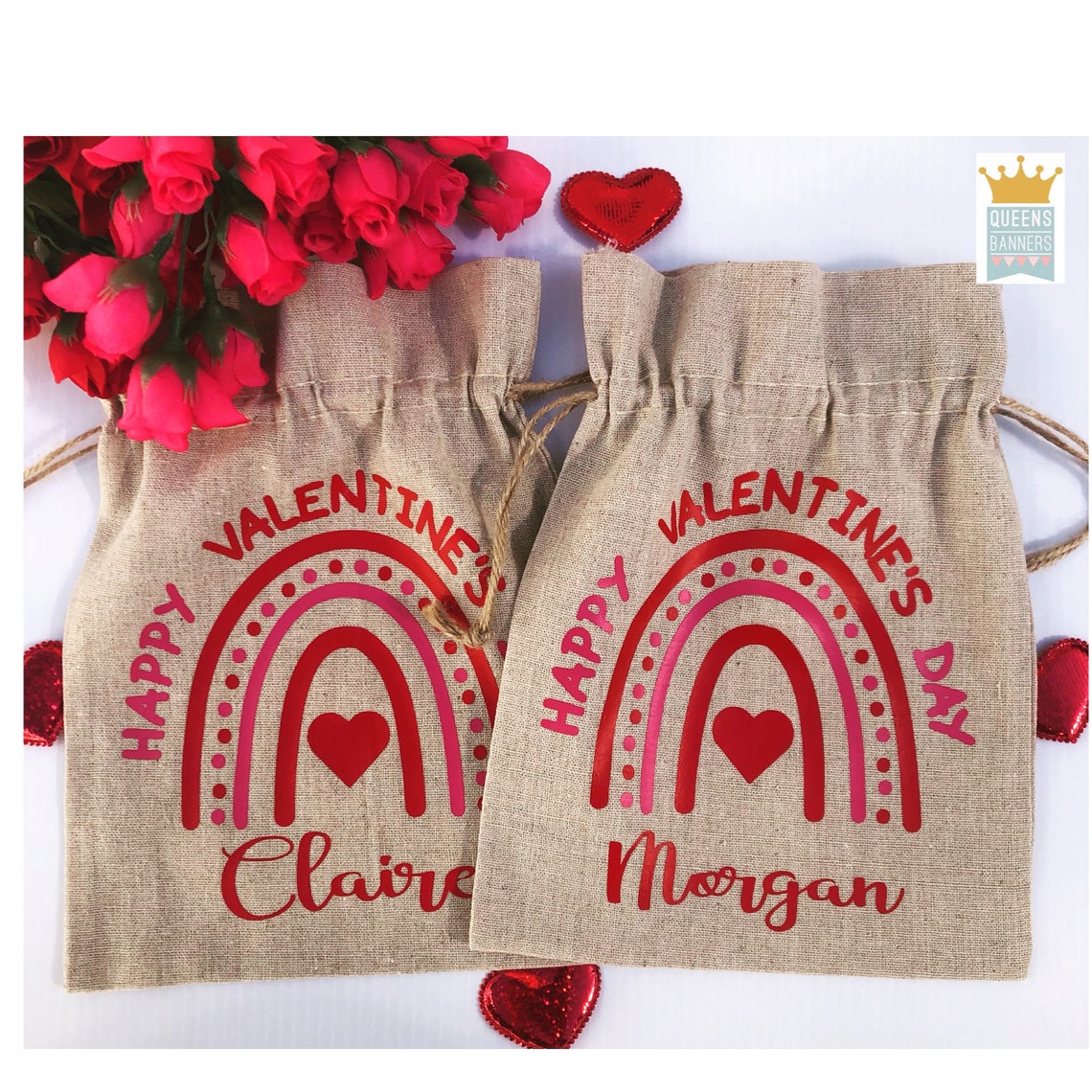 Valentine Treat Sacks, Love Sack, Personalized Valentines Treat Bag ...