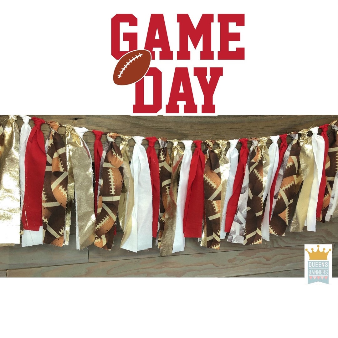 Football Fabric Garland, Tail Gate Party, Tailgate Decor, Football ...