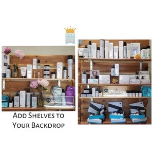 Wood Shelves, Shelving, Retail Shelves, Backdrop, Table Top Backdrop ...