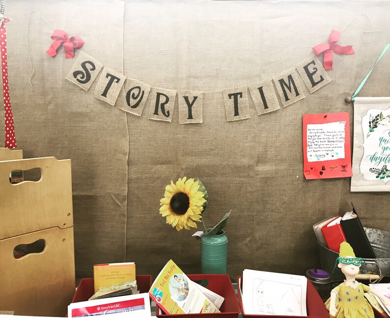 Story Time Banner Teacher Banner Teacher Gift Librarian | Etsy