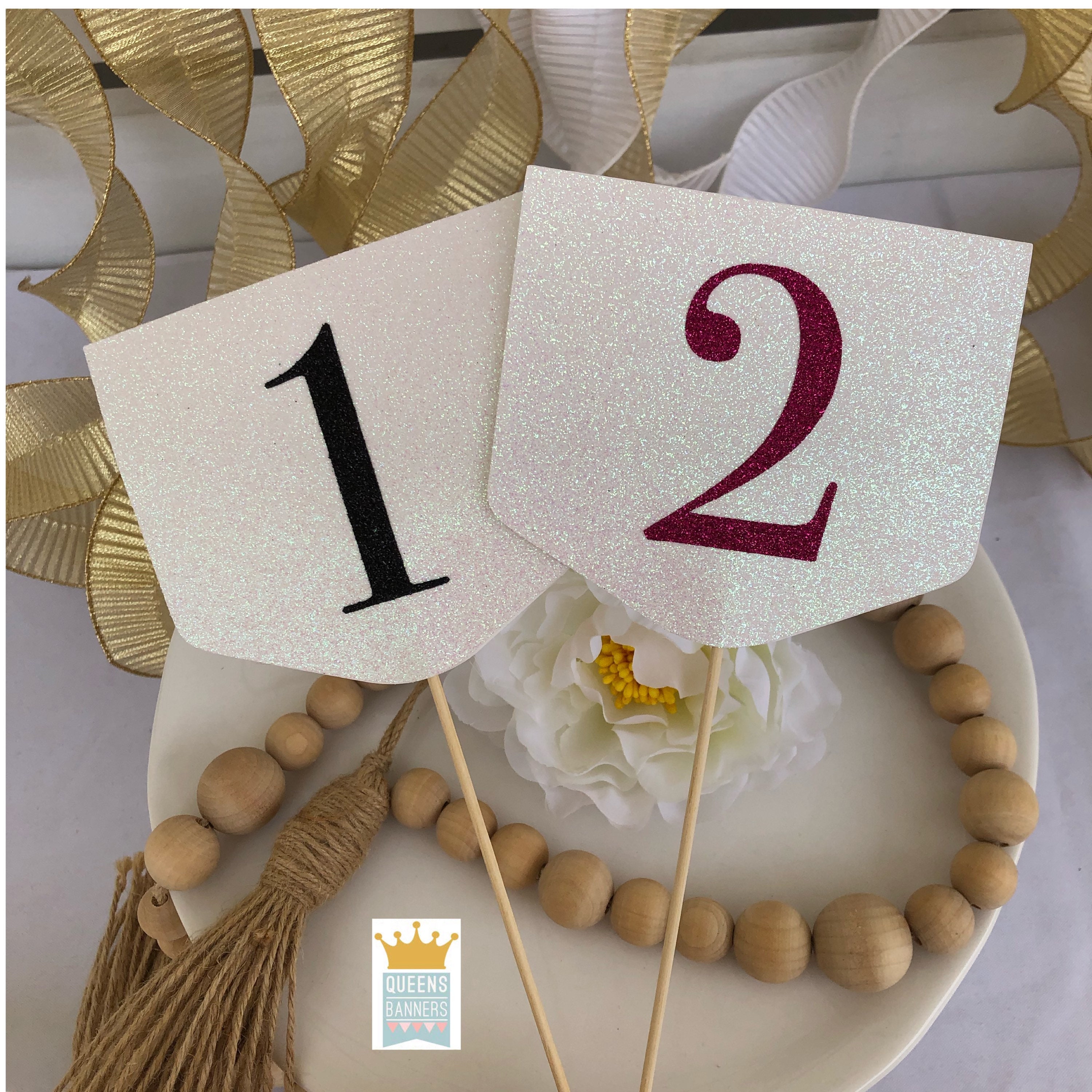 Birthday Cake Topper, Birthday Flag, Number Flag, Cake Smash Flag, 1/2 ...