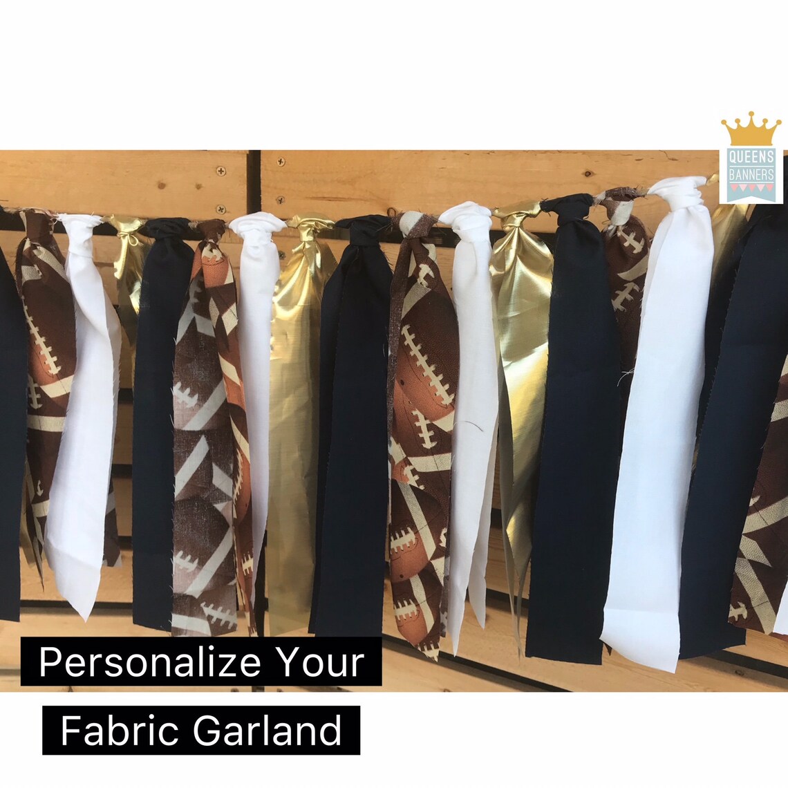 Football Fabric Garland, Tail Gate Party, Tailgate Decor, Football ...