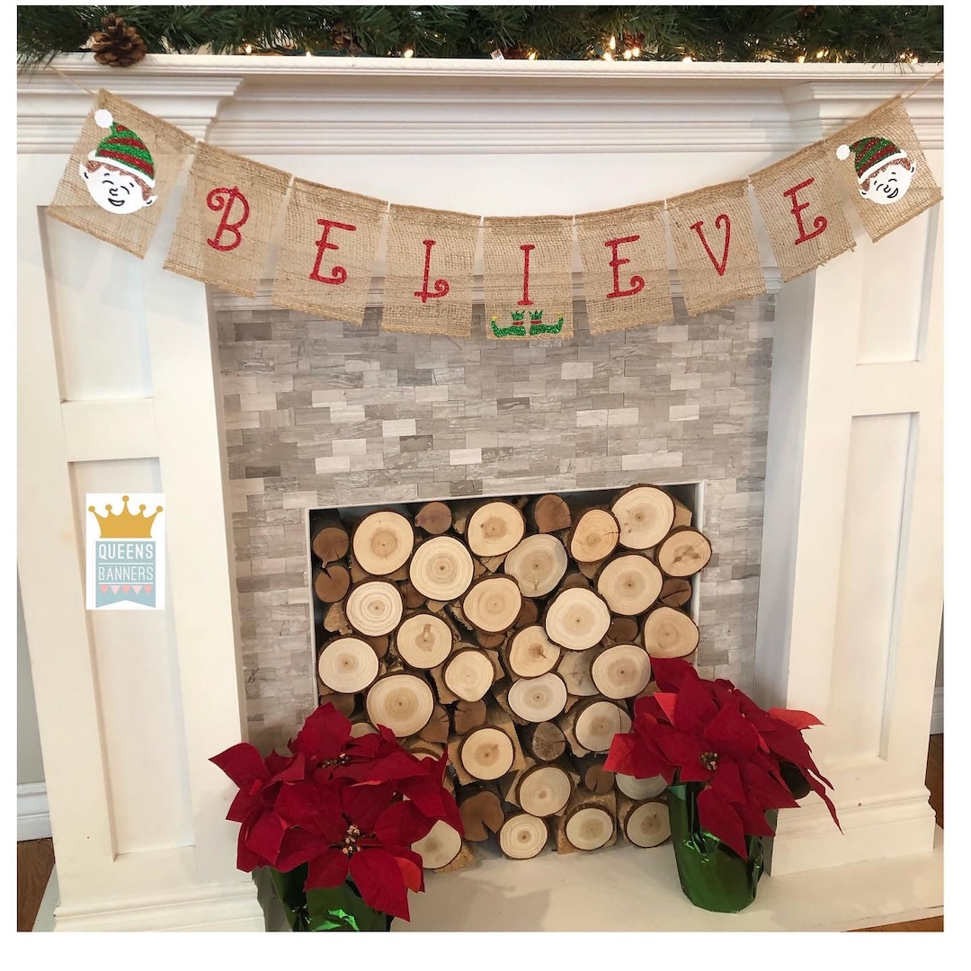 Elf Banner, Believe Banner, Elf Decor, Holiday Banner, Christmas Banner ...