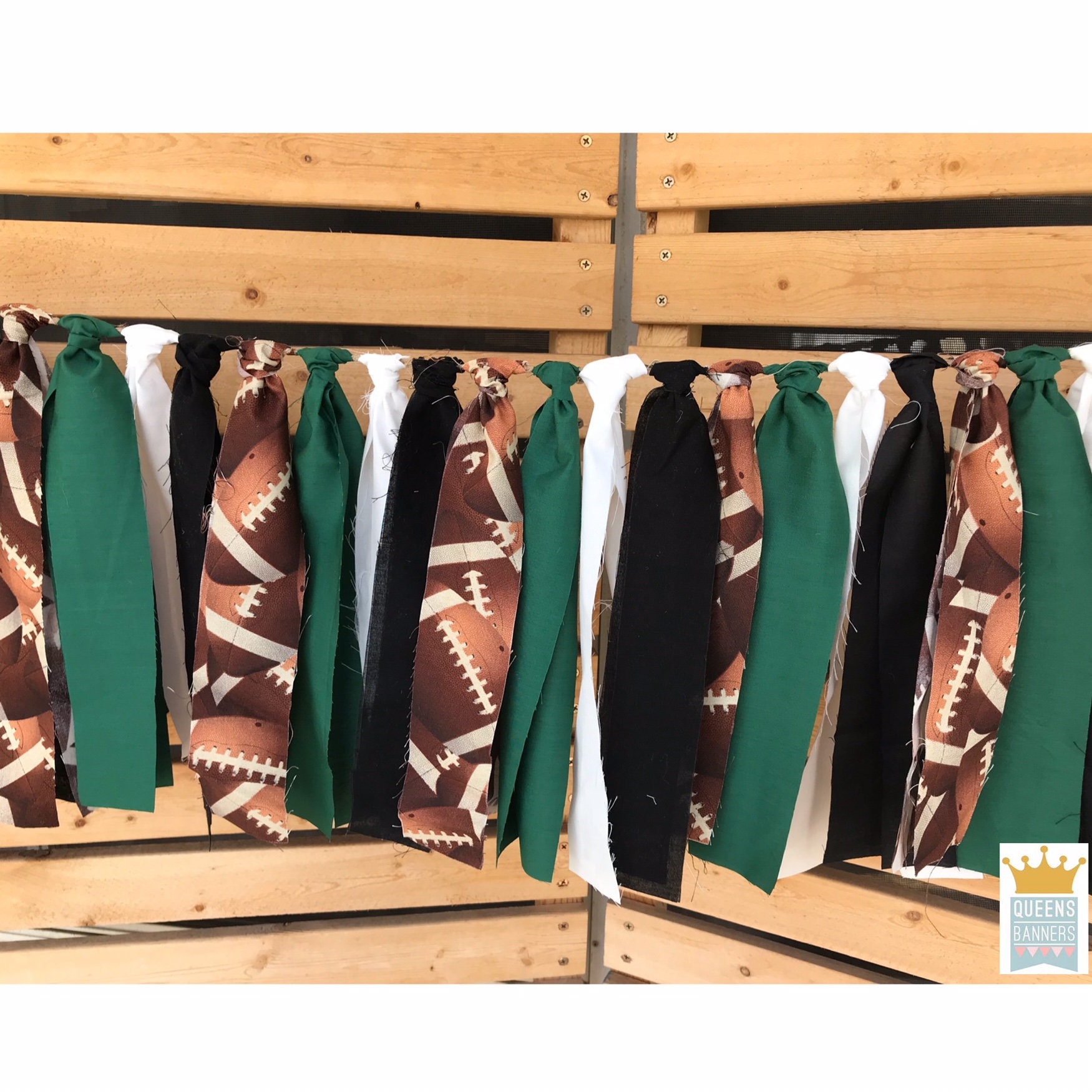Football Fabric Garland Tailgate Decor Tailgate Banner - Etsy