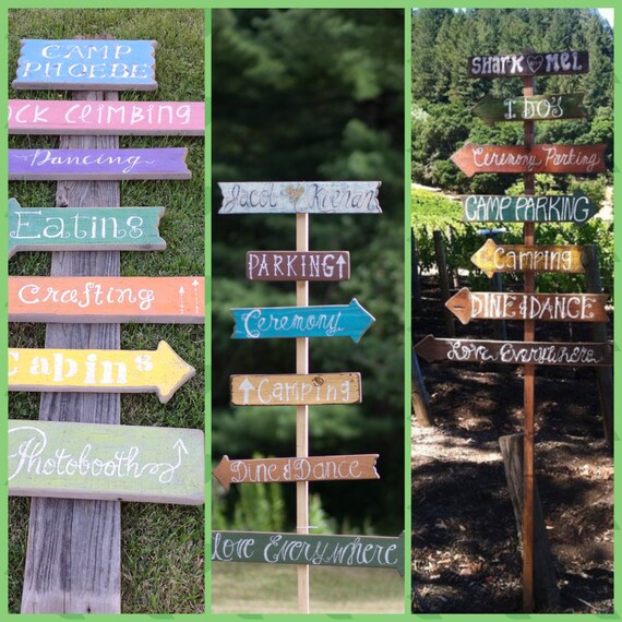 Directional Signs Wedding Signs Beach Signs Personalized | Etsy