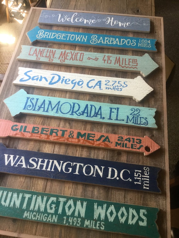 Directional Signs Rustic Wood Signs Beach Signs Beach House | Etsy