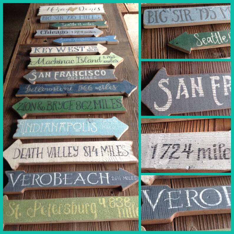Outdoor Rustic Directional Signs Beach Directional Signs | Etsy