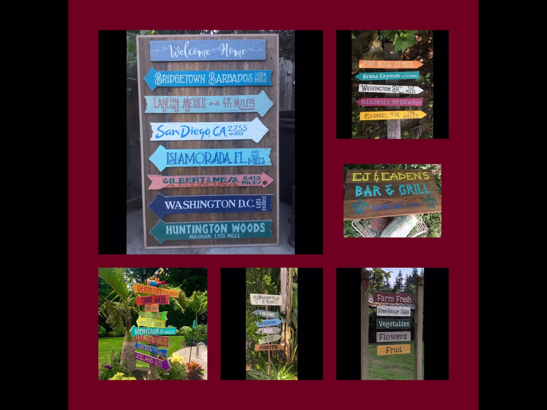 Directional Signs, Beach Directional Signs, Garden Signs, Outdoor Signs ...