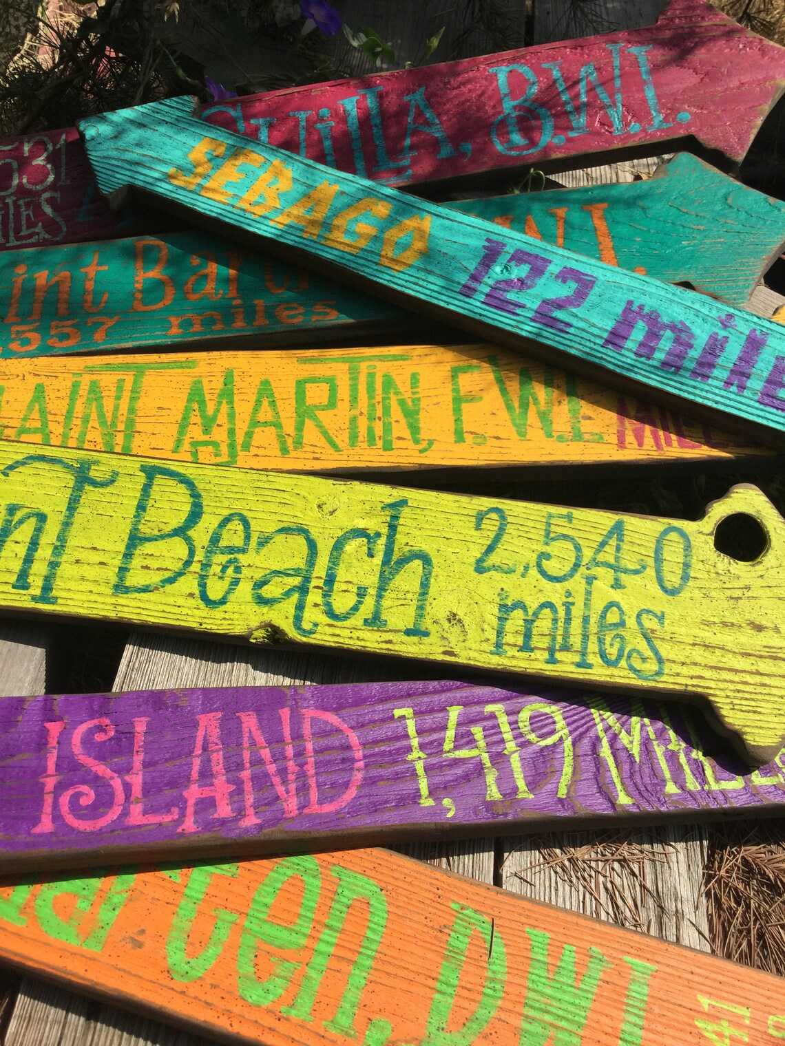 Outdoor Rustic Directional Signs Beach Directional Signs | Etsy