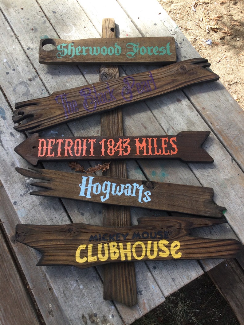 Storybook Signs, Nursery Signs, Book Nook Signs, Hogwarts, Sherwood ...