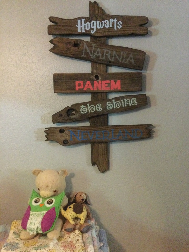 Storybook Signs, Nursery Signs, Book Nook Signs, Hogwarts, Sherwood ...