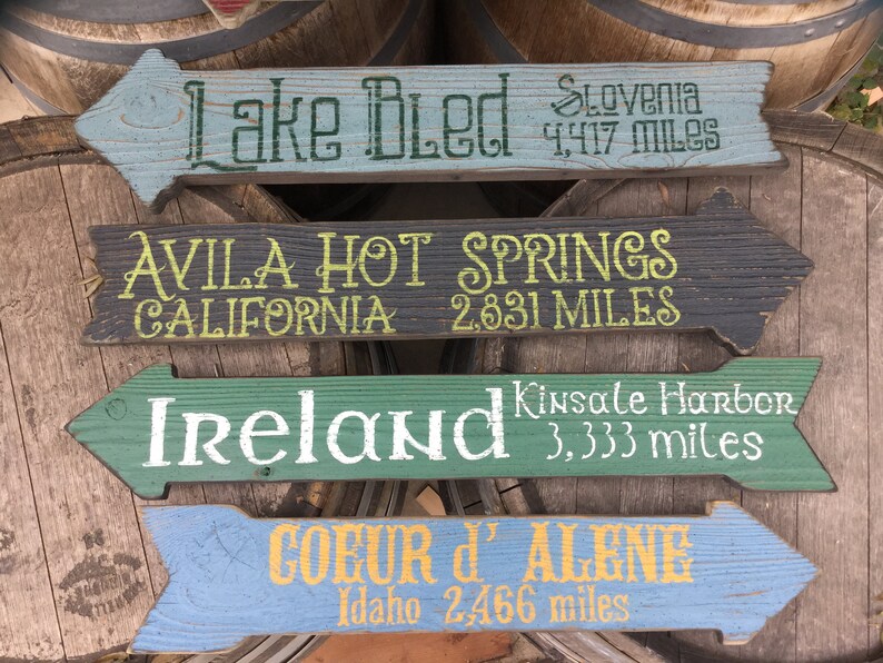Directional Signs Party Signs Beach Signs Outdoor Signs - Etsy