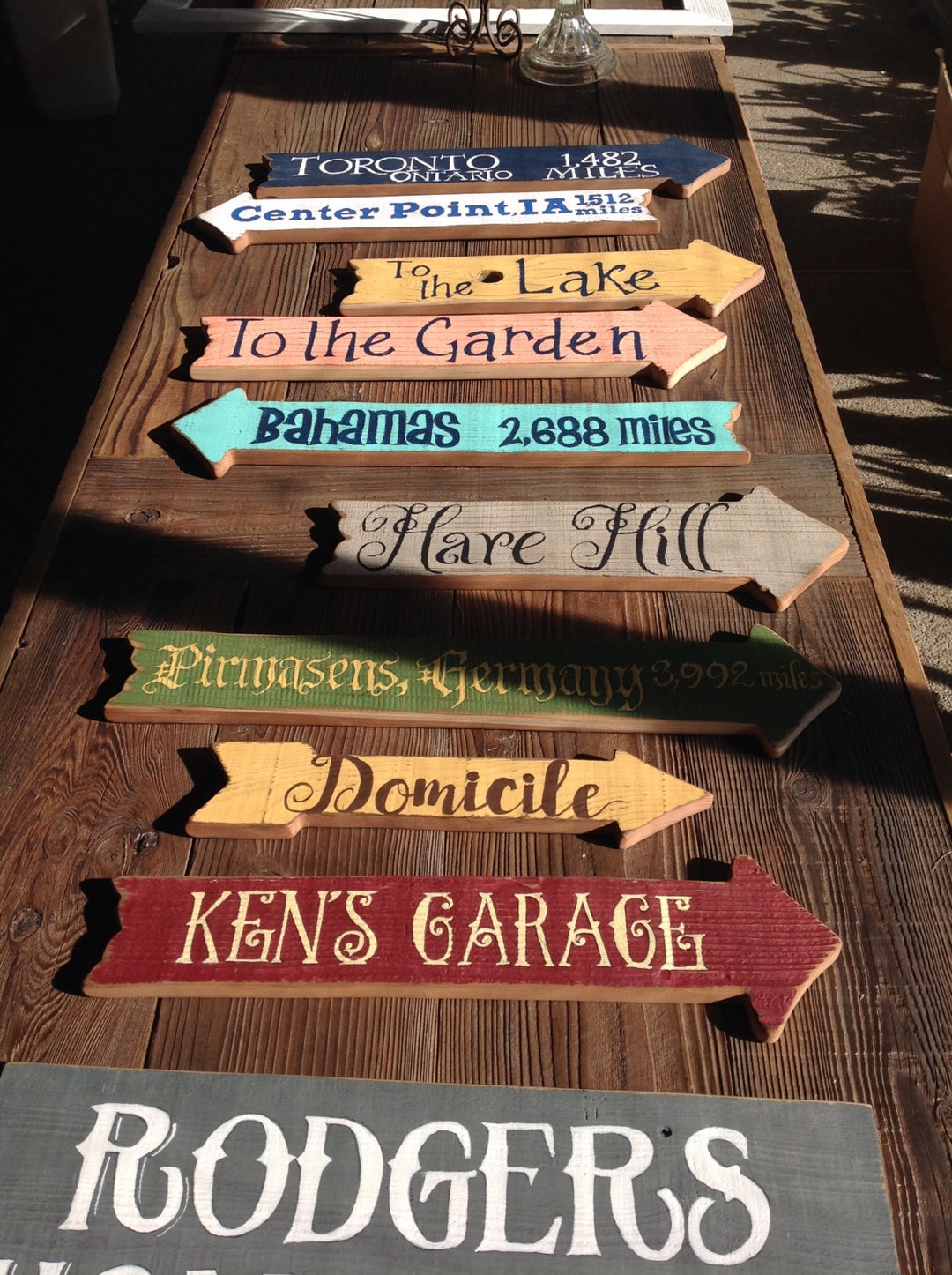 Rustic Directional Signs, Outdoor Signs, Beach Signs, Garden Signs ...