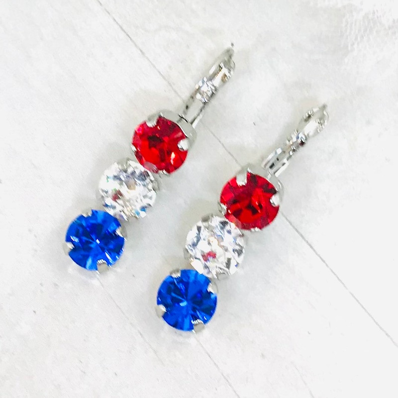 Long Red Earrings - Etsy