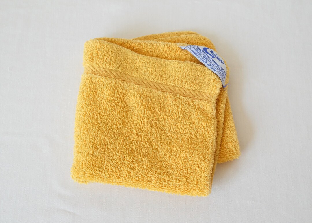 Vintage Caldwell Mustard Yellow Face Towel - Etsy