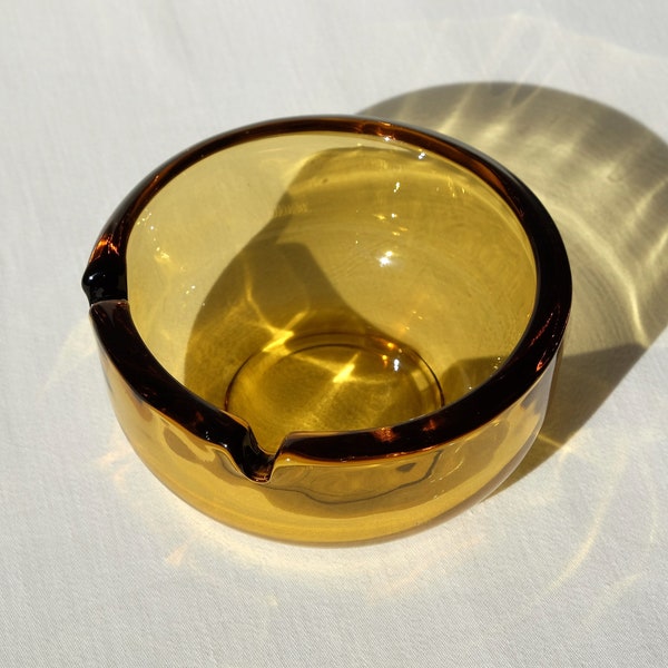 Amber Glass Ashtray - Etsy