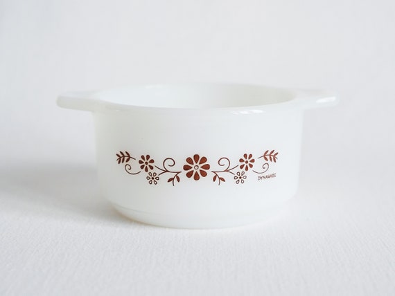 1970s Termocrisa Dynaware 'brown Daisy' Milk Glass | Etsy