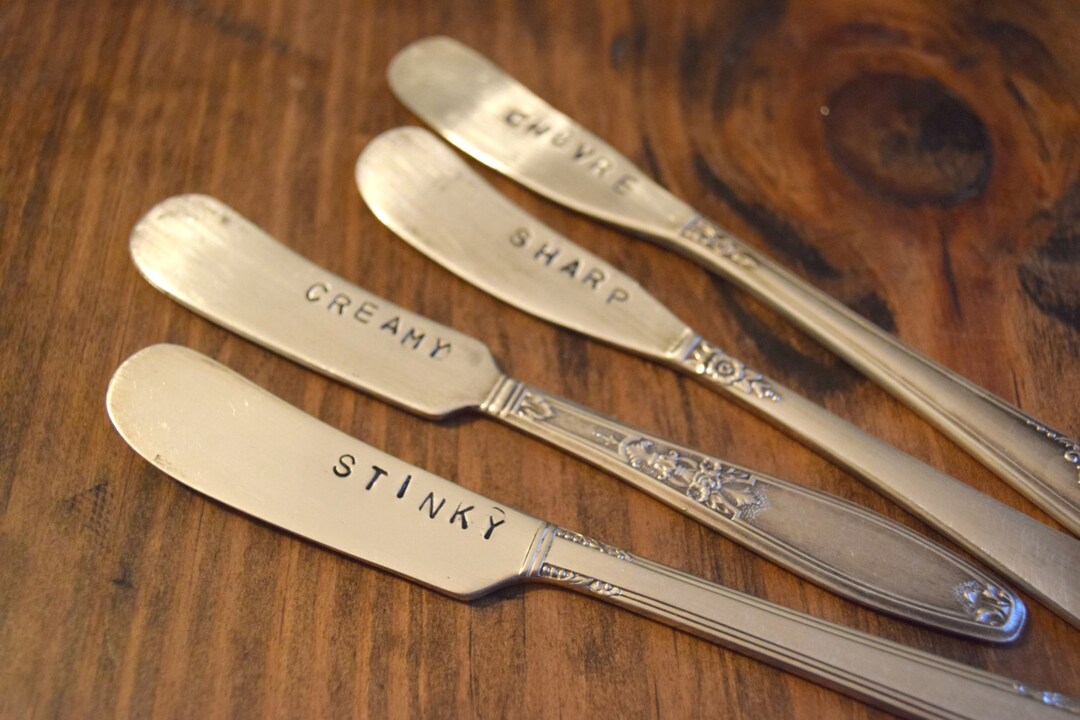 Stamped Vintage Cheese Knives - Set of 4, Unique Cheese Servers - Etsy