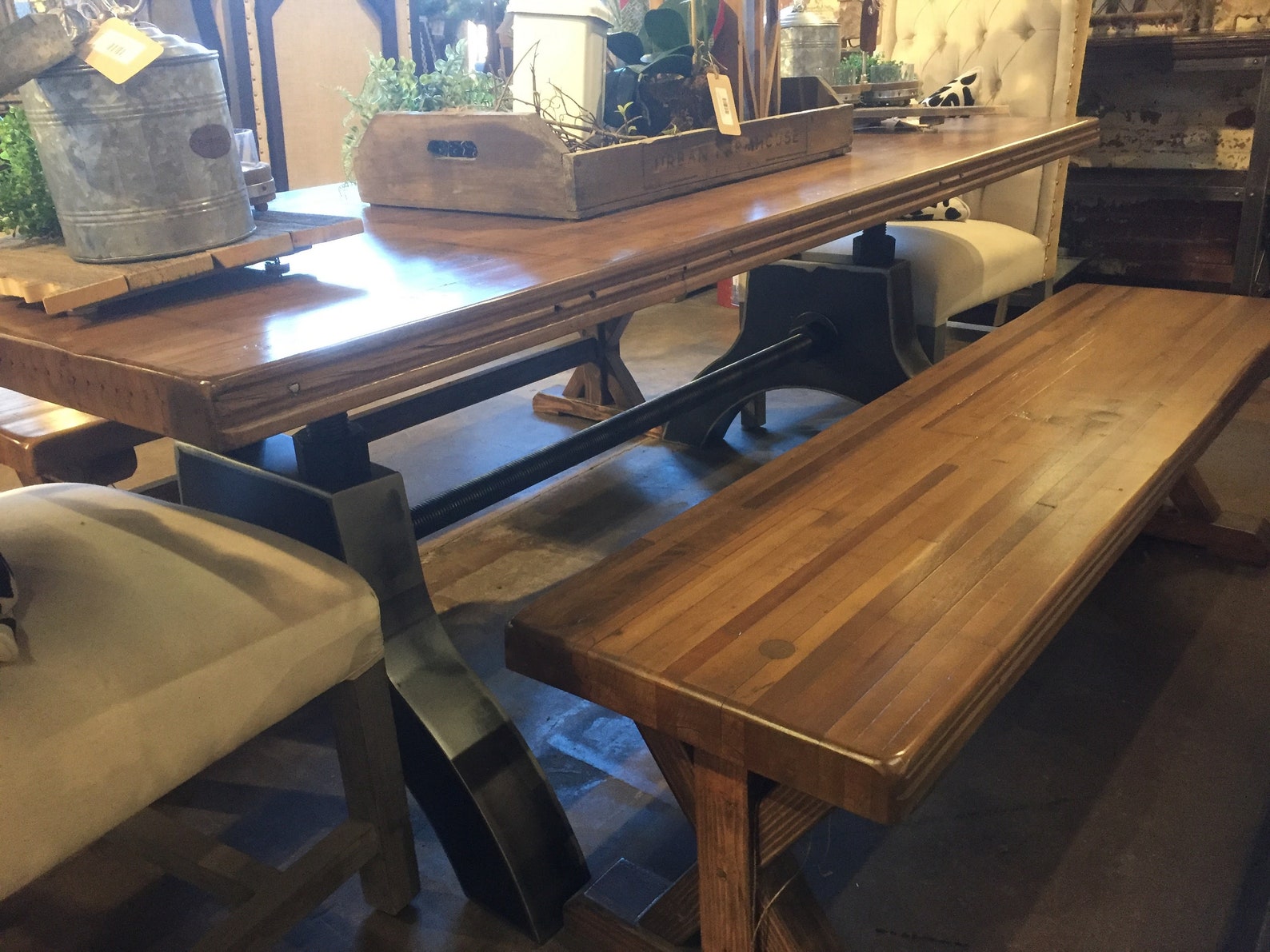 Steel Tube Pedestal Base, Round Table, Vintage Industrial, Heavy Duty ...