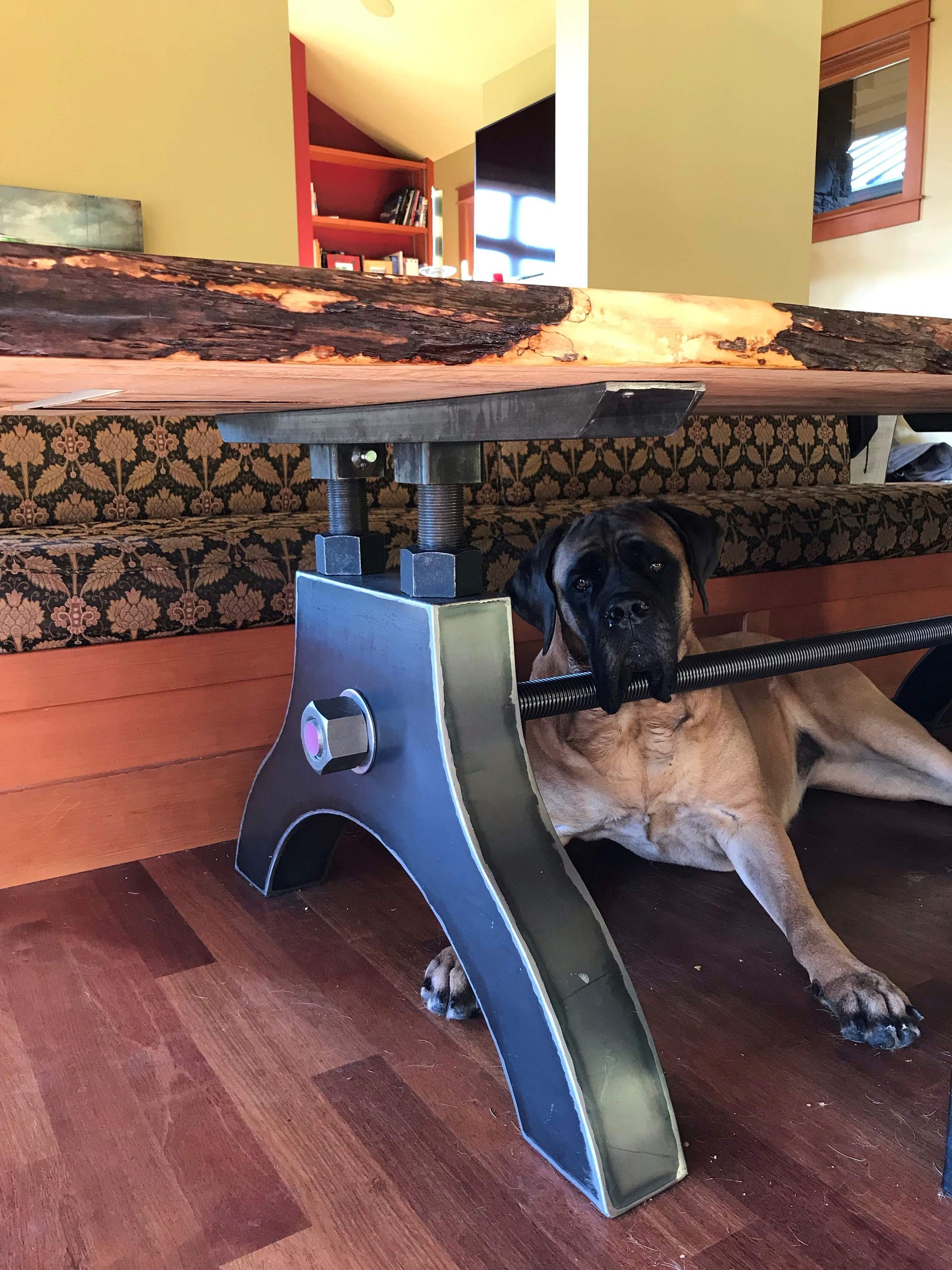 Steel Tube Pedestal Base, Round Table, Vintage Industrial, Heavy Duty ...