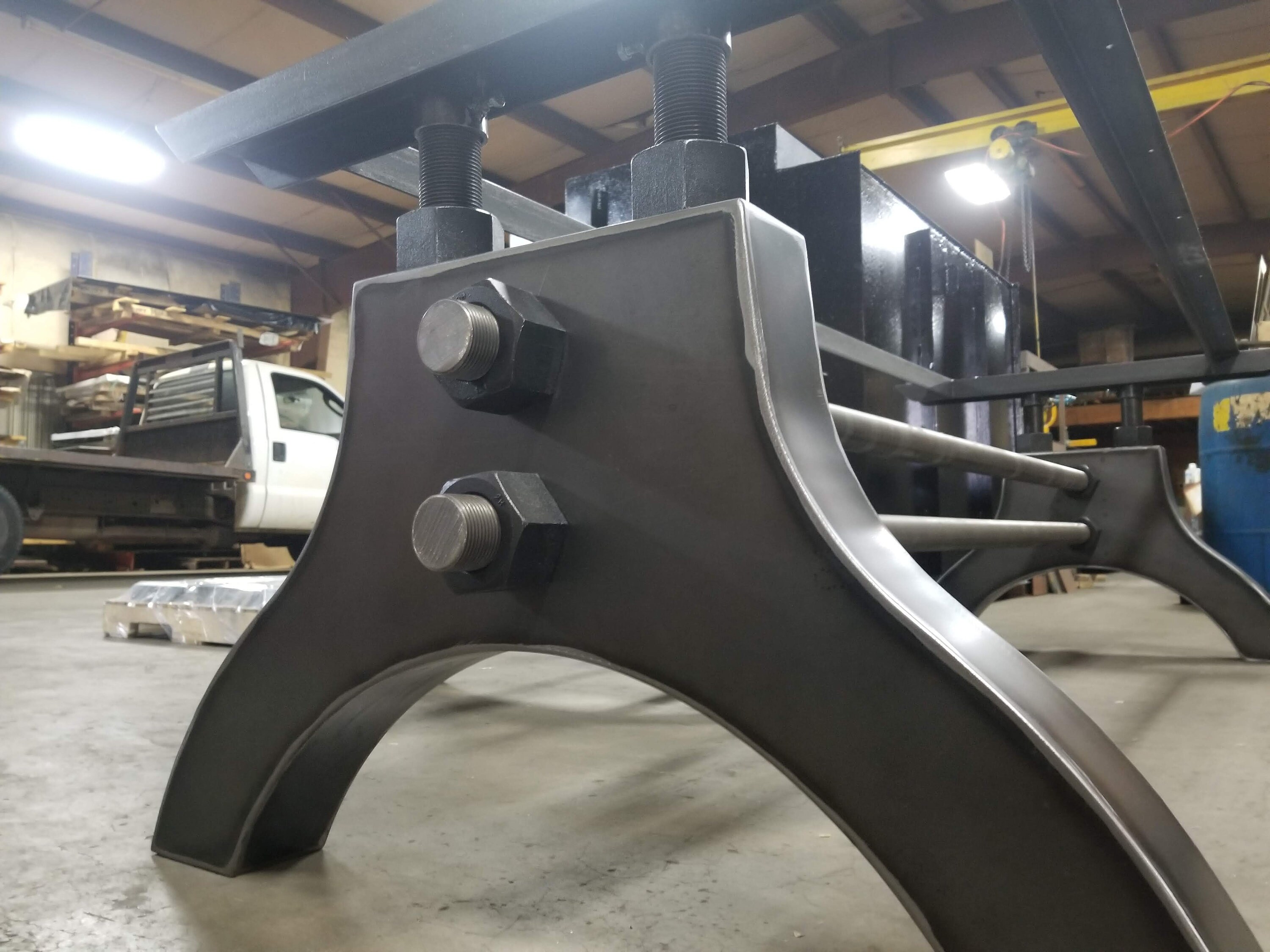 Double Threaded Industrial Dining Table (base Only) - Etsy