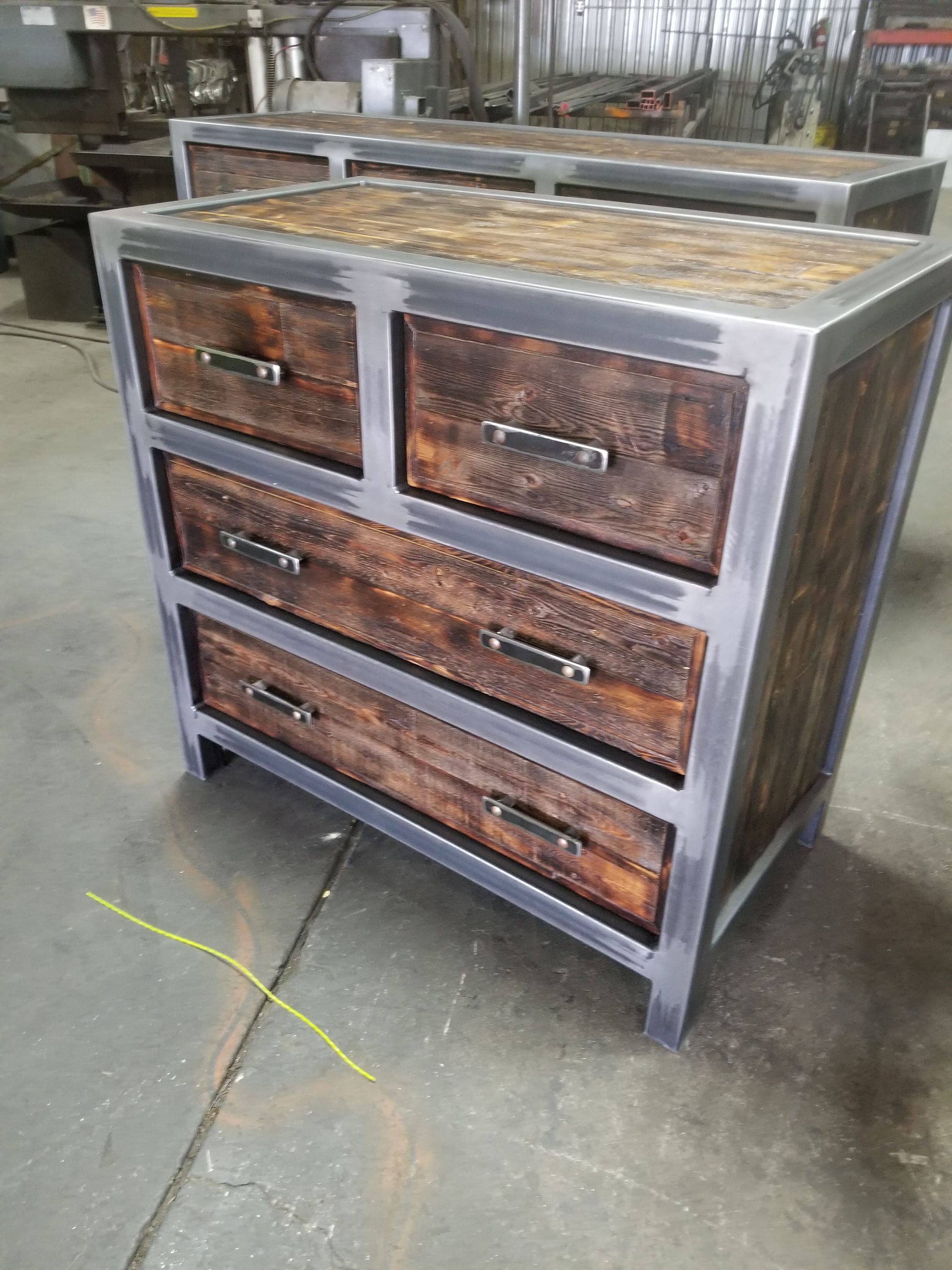 Industrial Style Upcycled Furniture I Night Stand With Reclaimed Wood ...