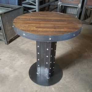 Steel Pedestal Base, Round Table, Industrial, Heavy Duty, Dining Table ...