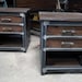 Rustic Welded Steel Night Stand, Vintage Industrial Nightstand, Custom ...