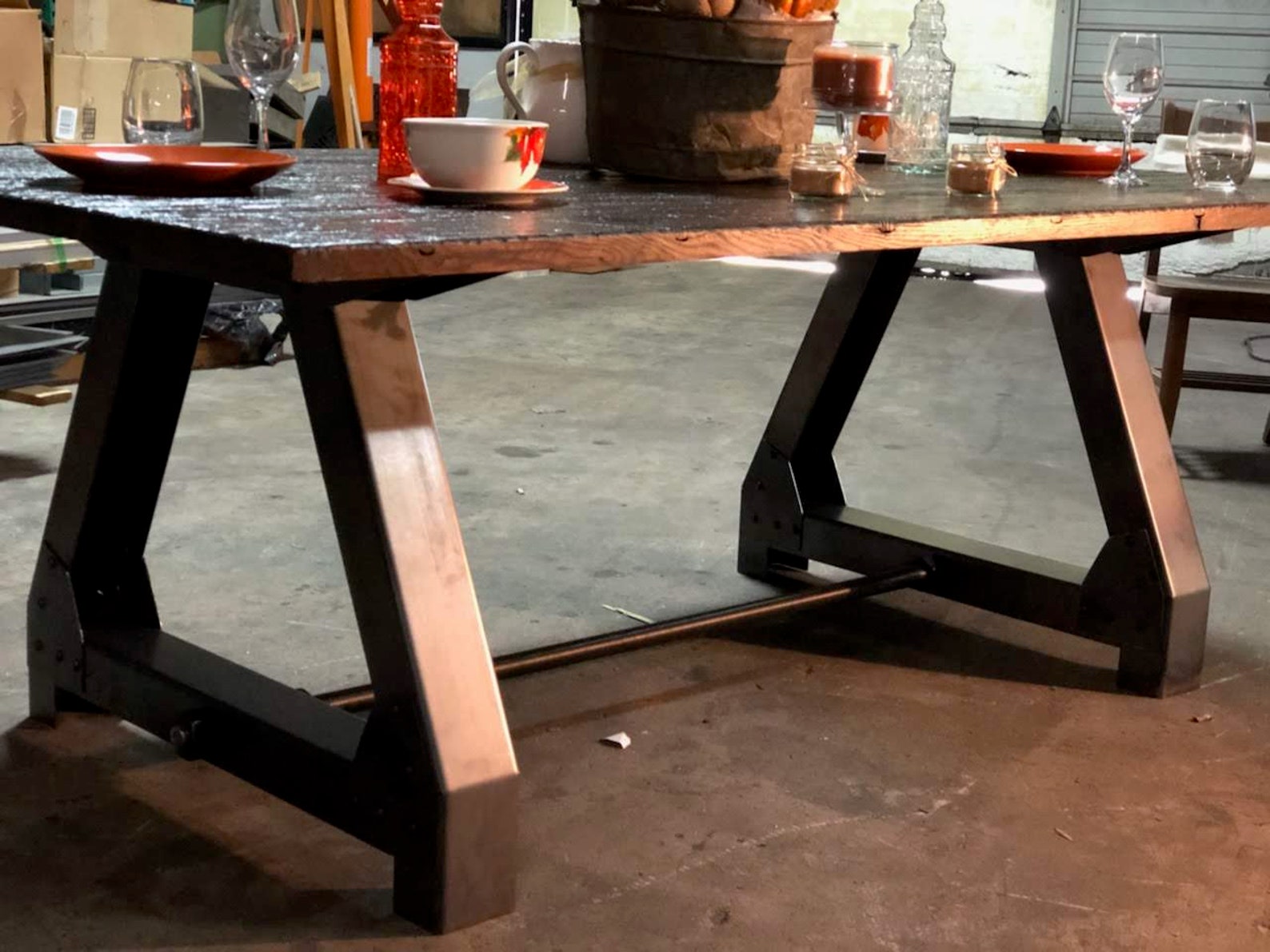TB 12009 Industrial Steel Table Bases / Reclaimed Furniture / Jumanji ...