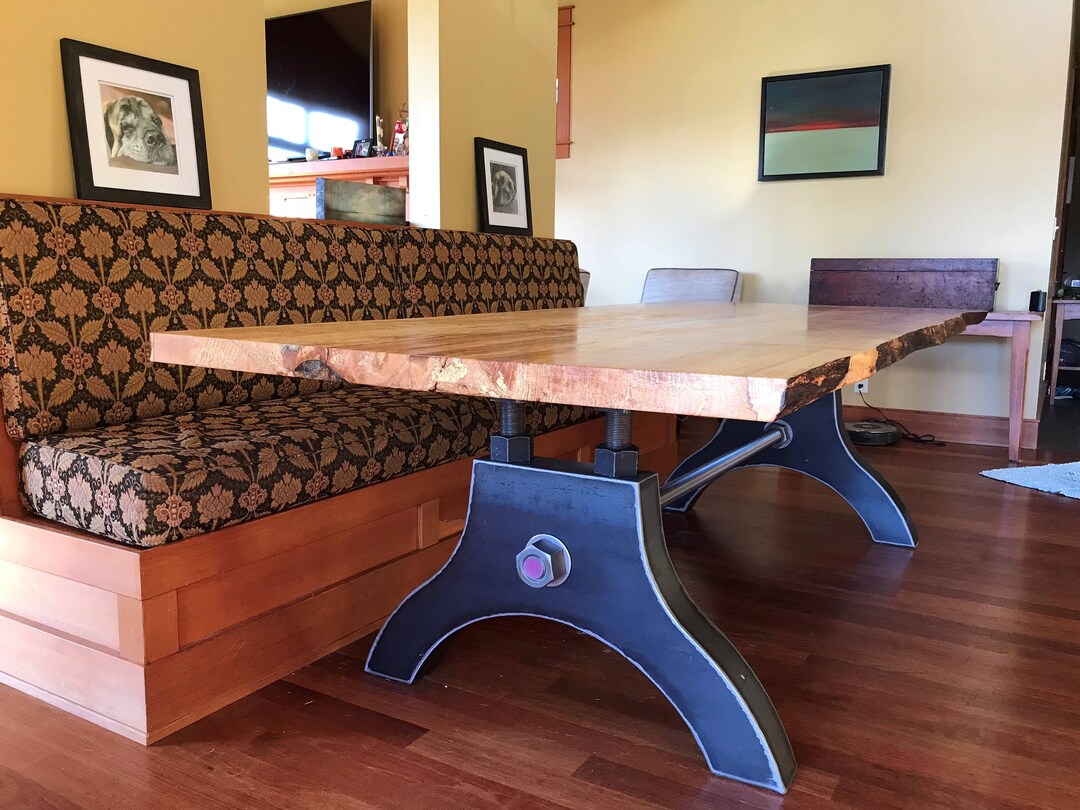 Steel Tube Pedestal Base, Round Table, Vintage Industrial, Heavy Duty ...