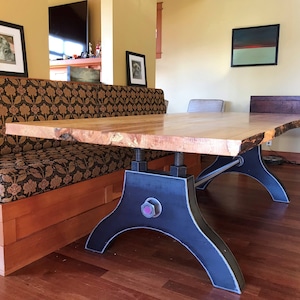 Steel Tube Pedestal Base, Round Table, Vintage Industrial, Heavy Duty ...