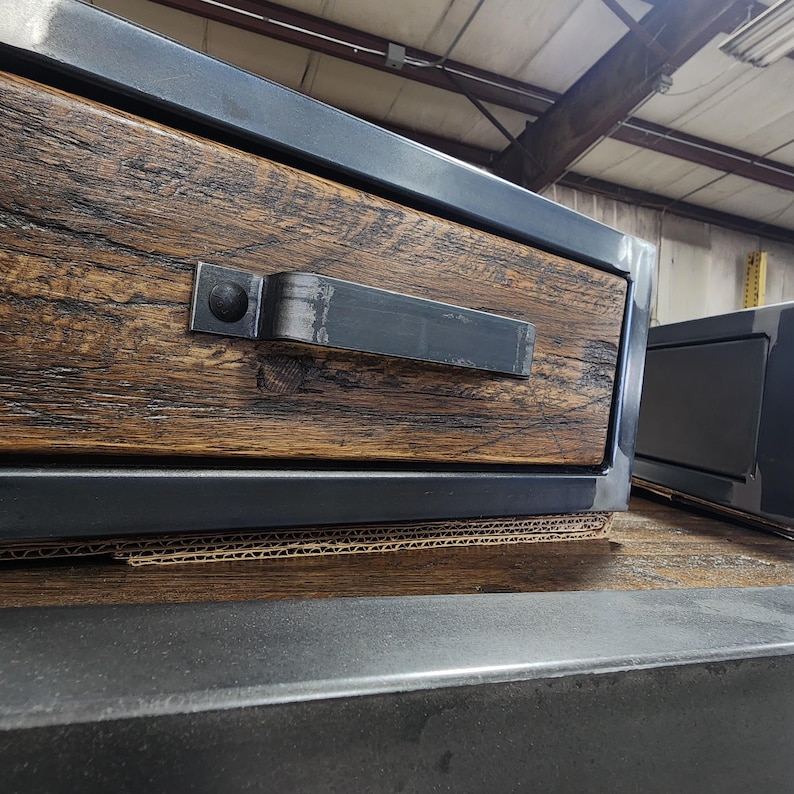 Rustic Industrial Steel Cabinet Handles | Handcrafted From Steel Flat ...