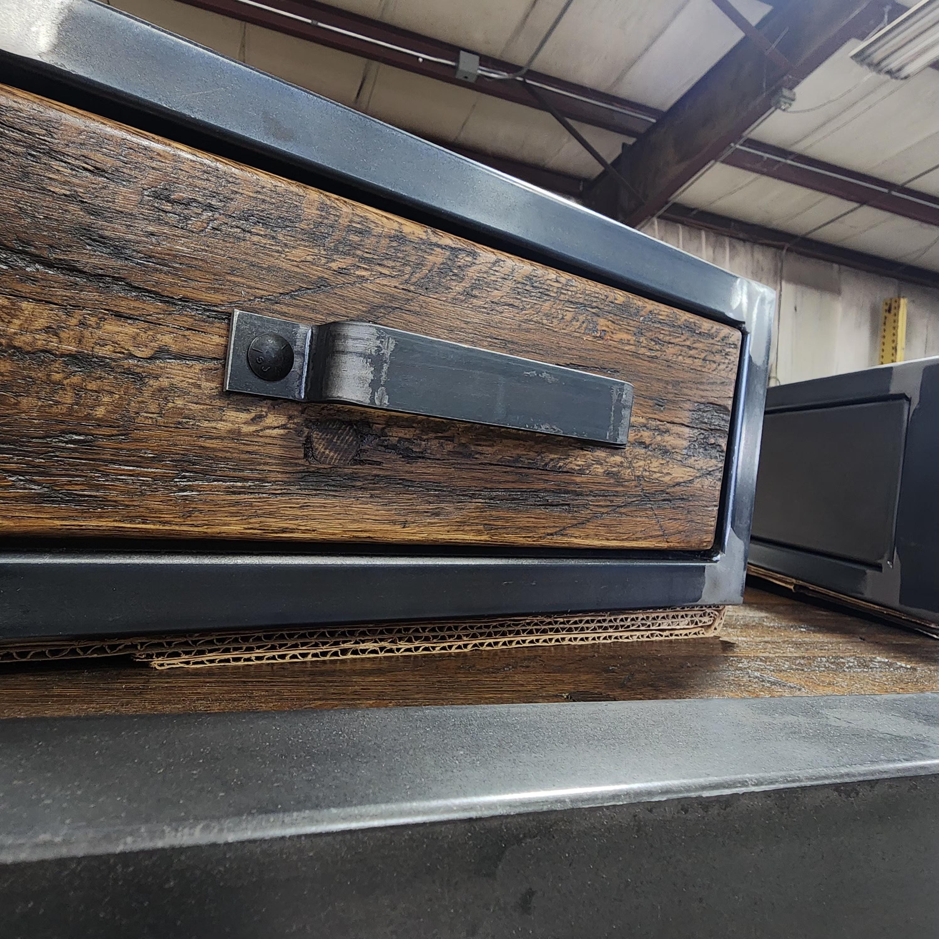 Rustic Industrial Steel Cabinet Handles | Handcrafted From Steel Flat ...